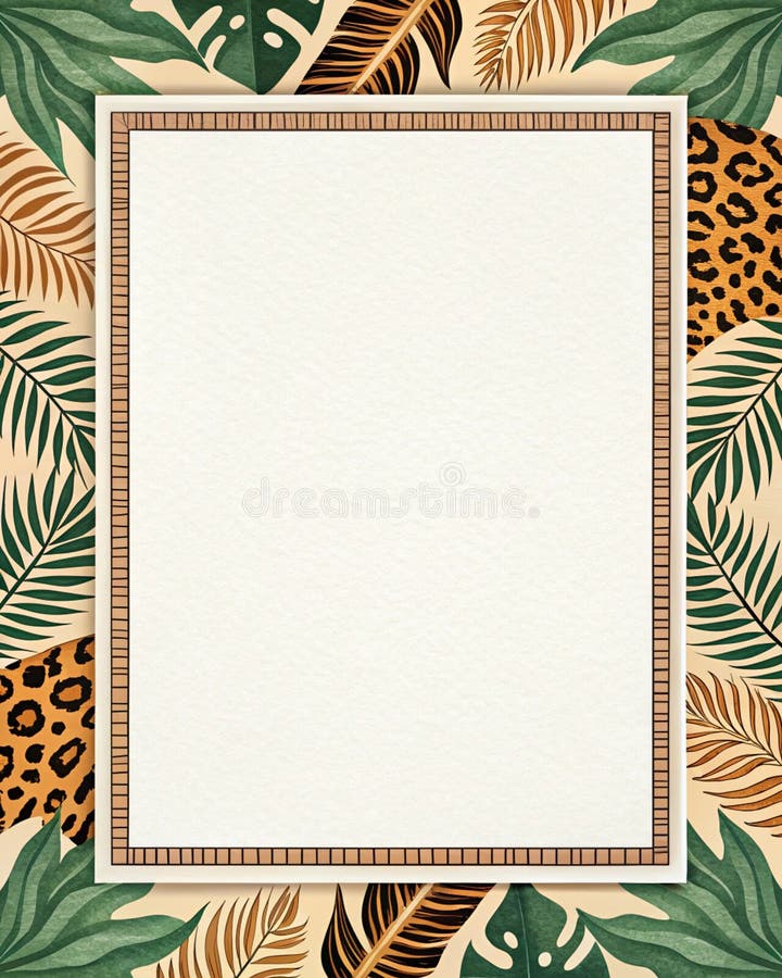 Animal Print Border Paper Texture Bold and Wild Stock Illustration ...