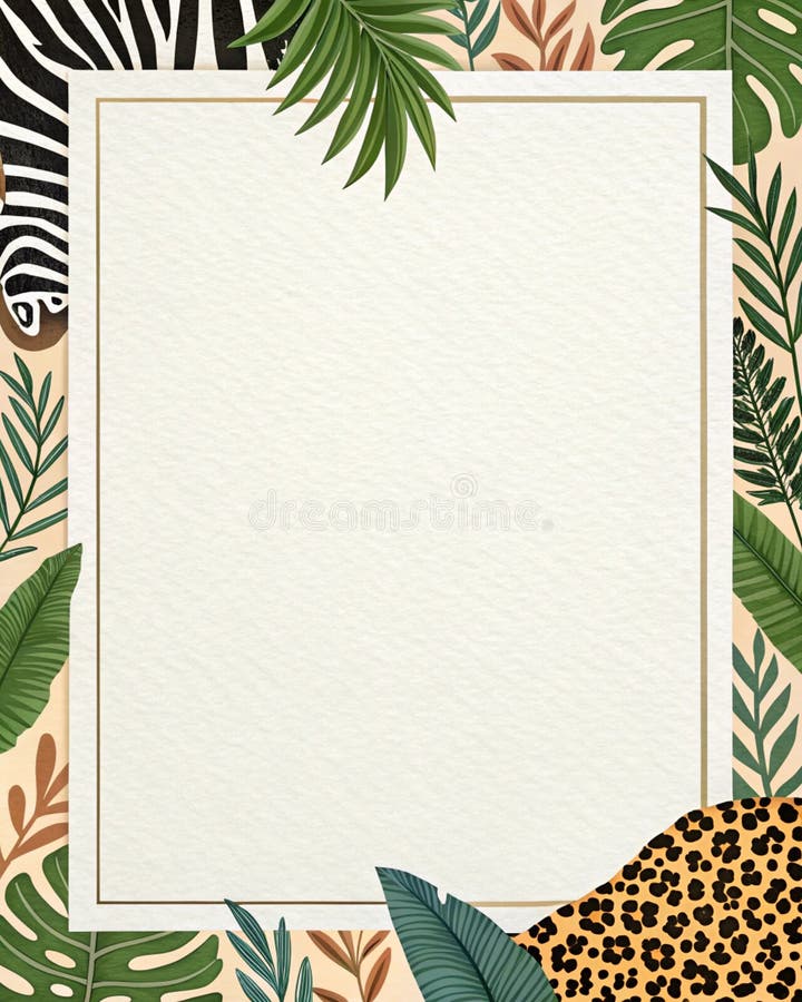Animal Print Border Paper Texture Bold and Wild Stock Illustration ...