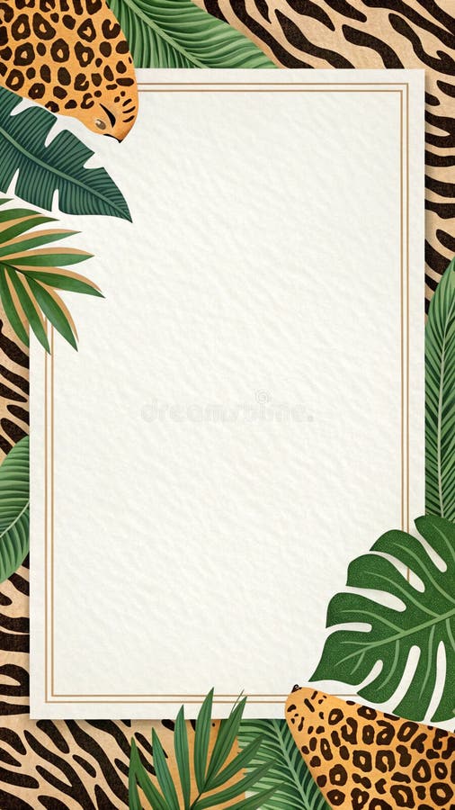 Animal Print Border Paper Texture Bold and Wild Stock Illustration ...