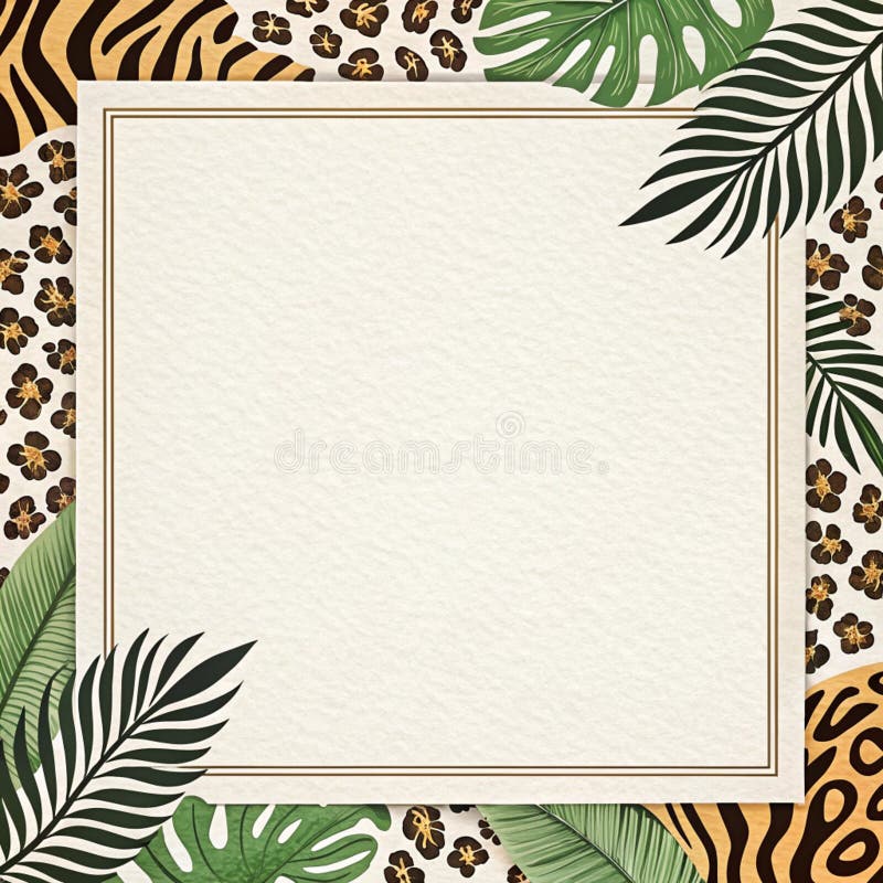 Animal Print Border Paper Texture Bold and Wild Stock Illustration ...