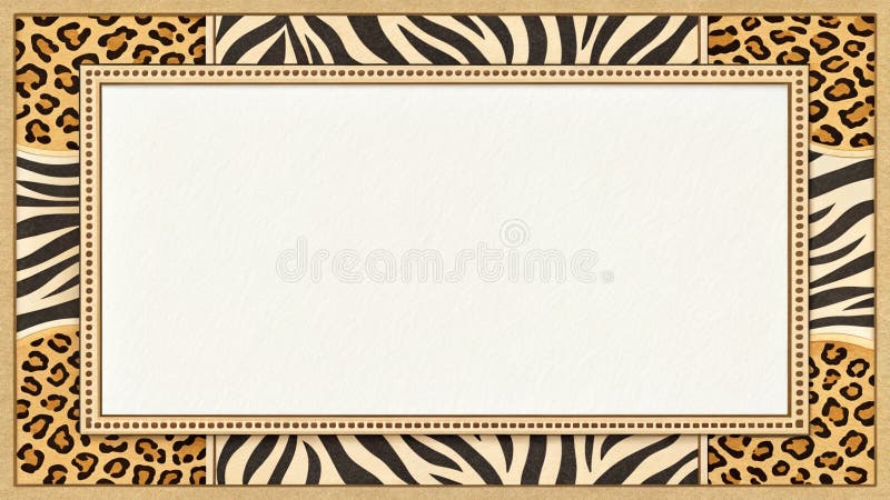 Animal Print Border Paper Texture Bold and Wild Stock Illustration ...