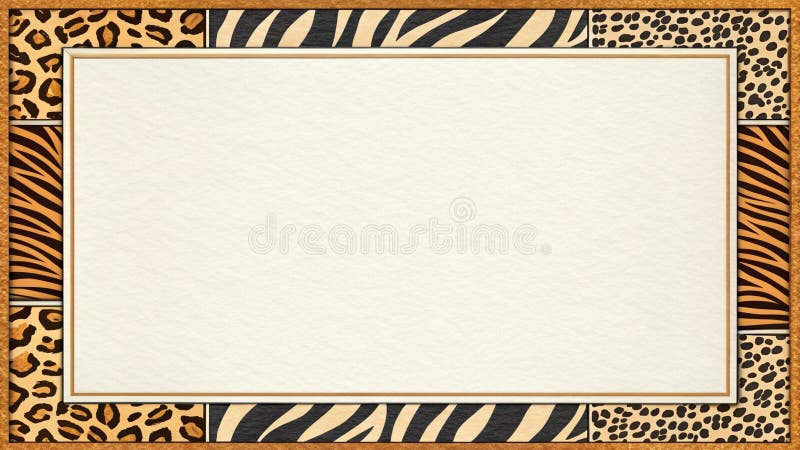 Animal Print Border Paper Texture Bold and Wild Stock Illustration ...