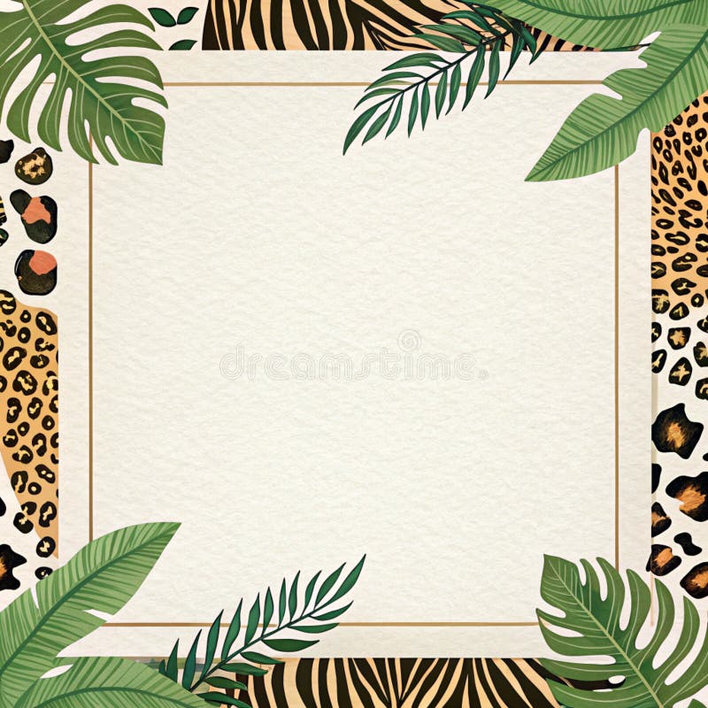 Animal Print Border Paper Texture Bold and Wild Stock Illustration ...