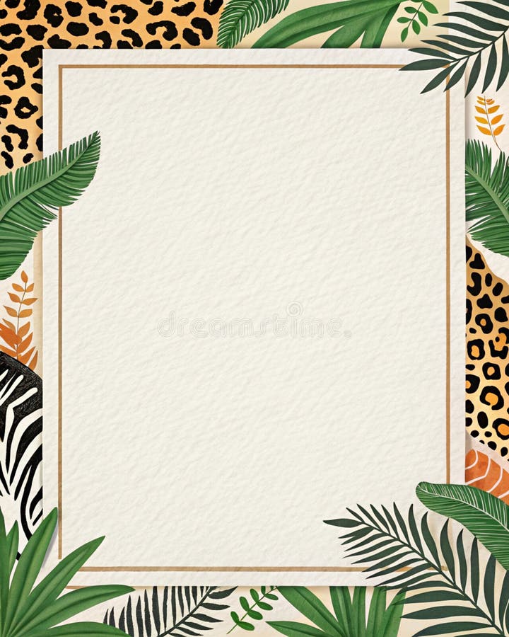 Animal Print Border Paper Texture Bold and Wild Stock Illustration ...