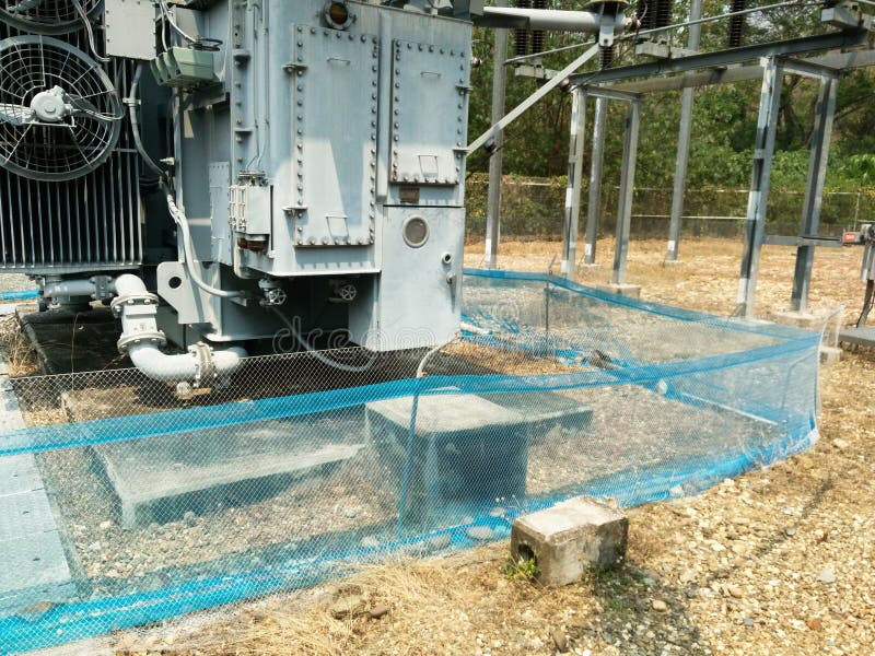 Animal Protection Nets of High Voltage Transformer Stock Photo - Image ...