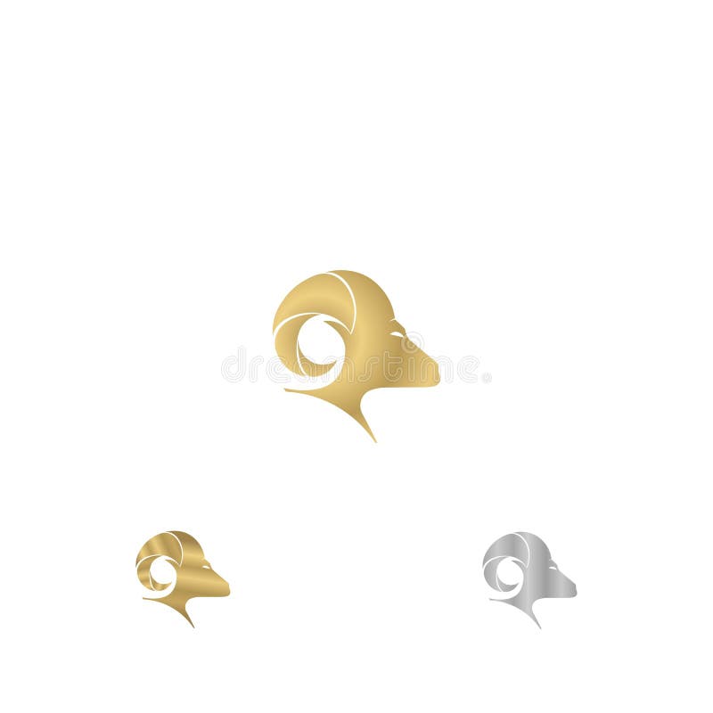 Animal Ram Big Horn Logo Vector Design Stock Illustration ...