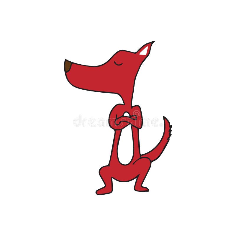 Animal red dog stock illustration. Illustration of sitting - 74629001