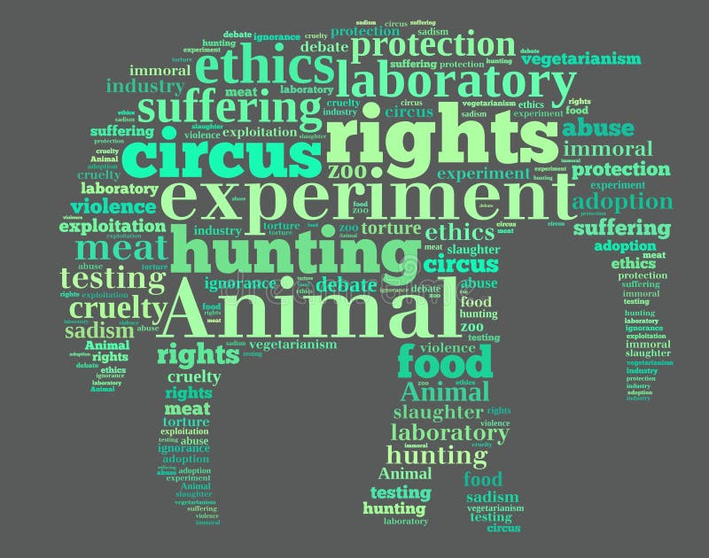 Animal rights word cloud stock vector. Illustration of concept - 180594256
