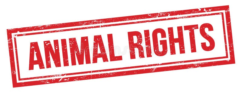ANIMAL-RIGHTS Text, on Black Sticker Stamp. Stock Illustration ...