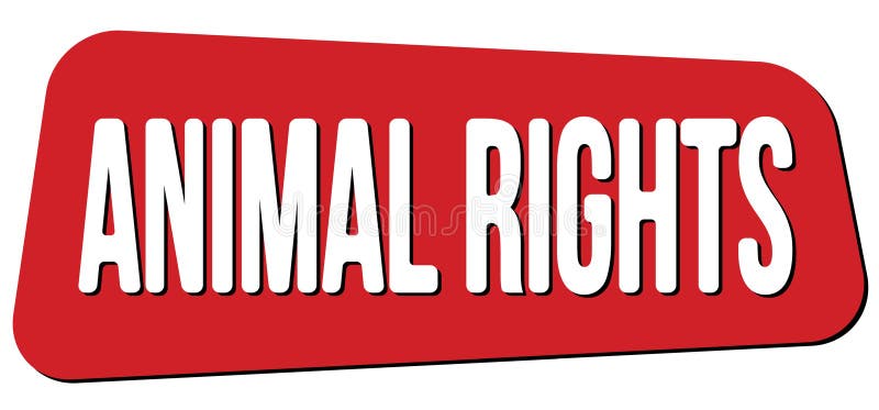 ANIMAL-RIGHTS Text, on Black Sticker Stamp. Stock Illustration ...