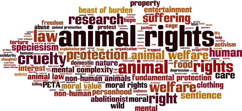 Animal rights word cloud stock vector. Illustration of beast - 235095447