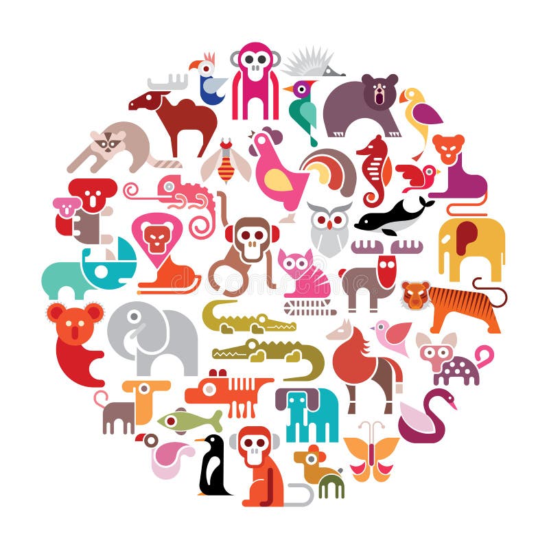 Round Animal Stock Illustrations – 47,124 Round Animal Stock ...