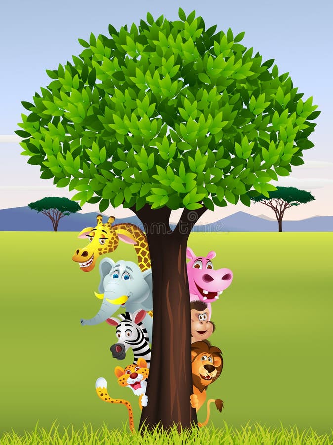 Rainforest Jungle Layers Vector Illustration. Vector Green Tropical ...