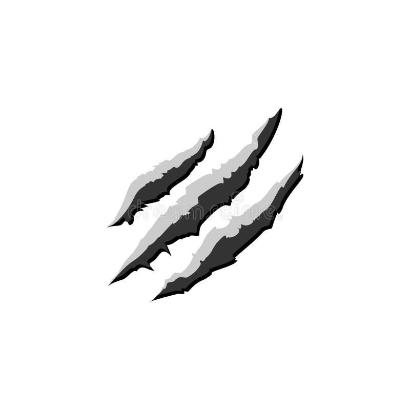 Silhouette Noire De Scratchs De Griffe Symbole De Loup-garou De Vecteur ...