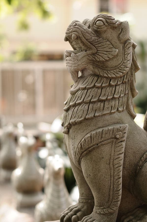Animal sculpture at temple stock image. Image of lion - 32373891