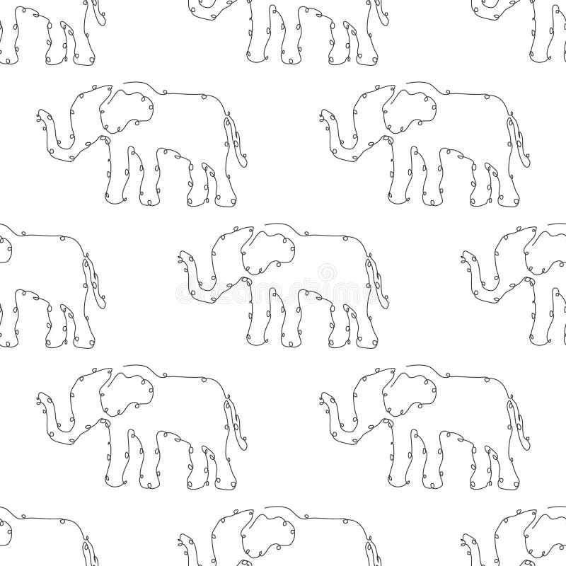 Line Art Elephants Stock Illustrations – 557 Line Art Elephants Stock ...