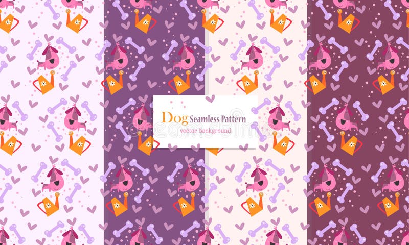 Animal Seamless Pattern with Cute Dog Design Stock Vector ...