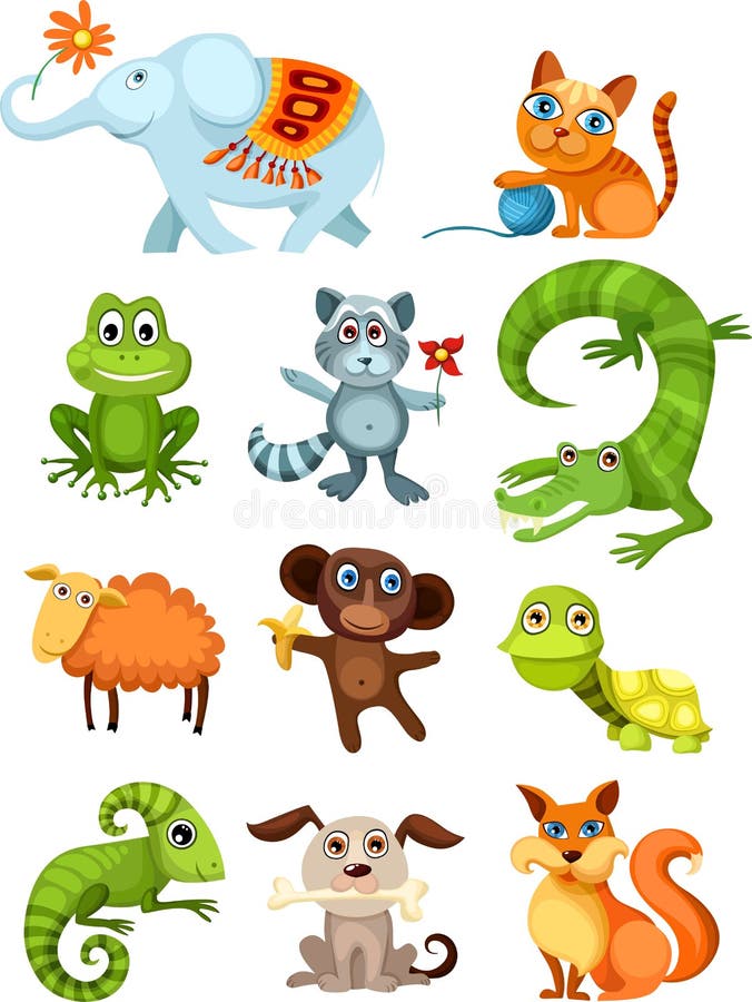 Animal set stock vector. Illustration of fauna, drawing - 18044521
