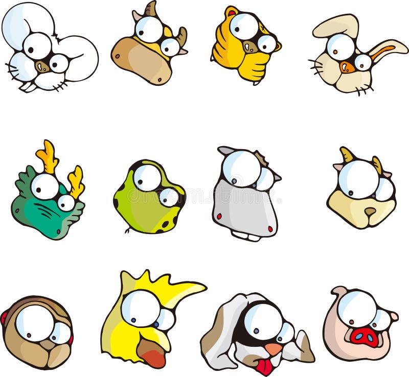 Animal set thirty-one stock illustration. Illustration of cartoon - 9481287