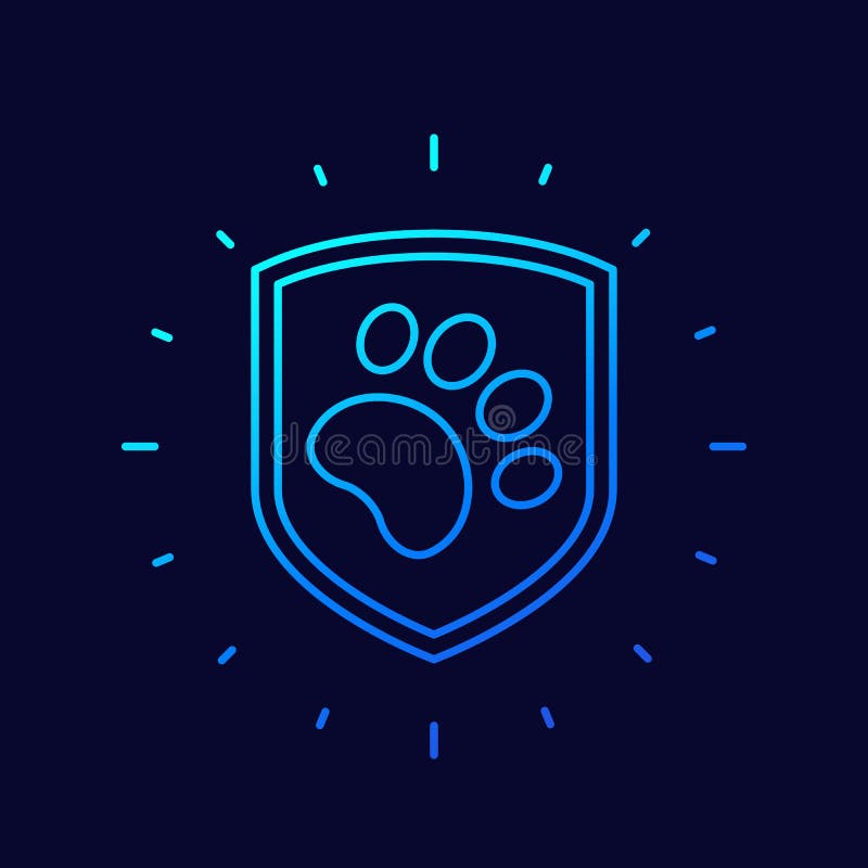 Pet Shelter Line Icons Collection, Minimalistic Design of Cats and Dogs ...