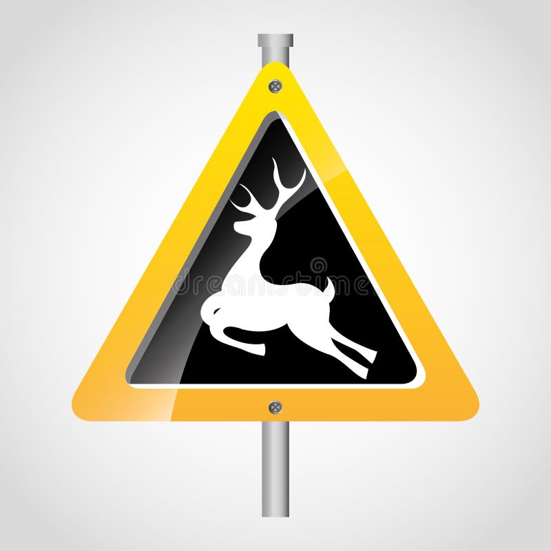 Animal signal stock vector. Illustration of roadside - 51008115