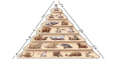 Animal Size Hierarchy, a Visual Guide Stock Illustration - Illustration ...