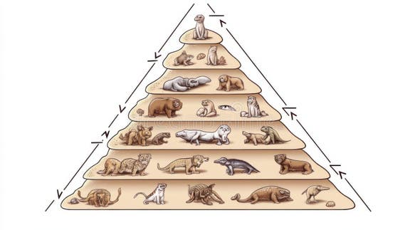 Animal Size Hierarchy, a Visual Guide Stock Illustration - Illustration ...
