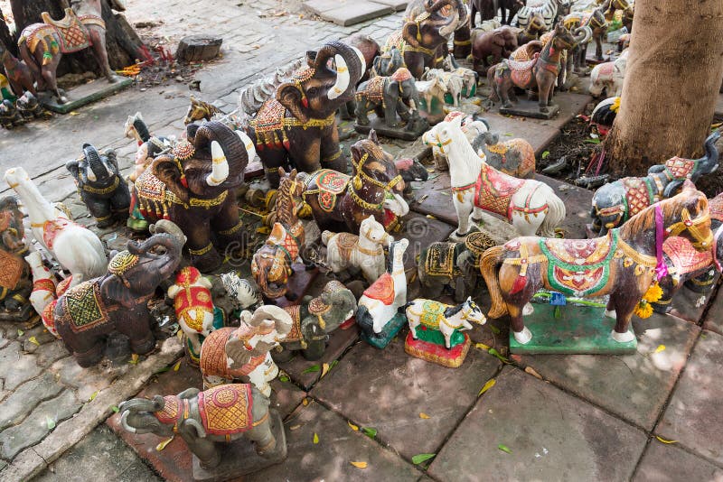 Animal Statues for Pray the God. Stock Image - Image of cute, cement ...