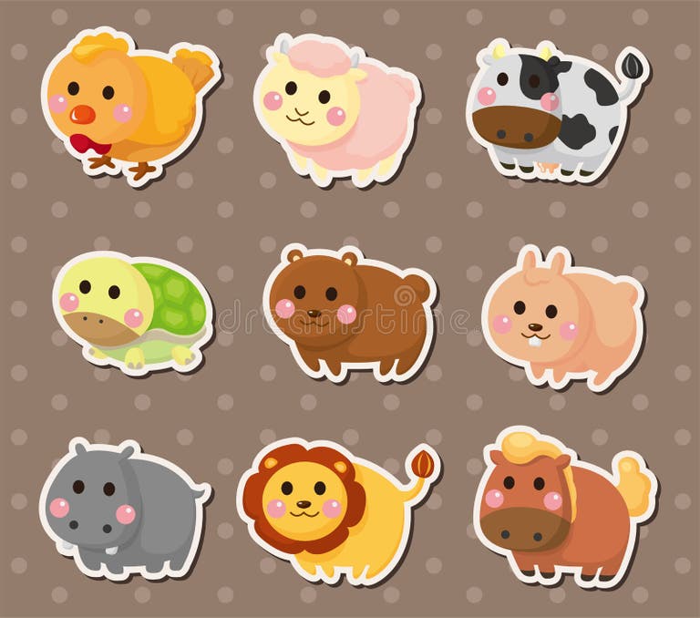 Animal Stickers Stock Illustrations – 49,160 Animal Stickers Stock ...