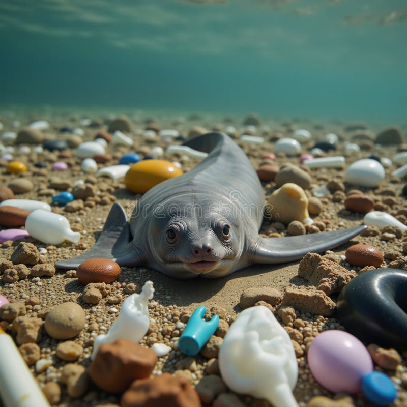 Animal Suffering Due To Marine Pollution Plastic Waste Stock ...