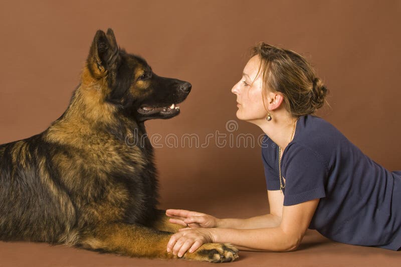 Animal Talk stock image. Image of brown, female, animal - 16387227