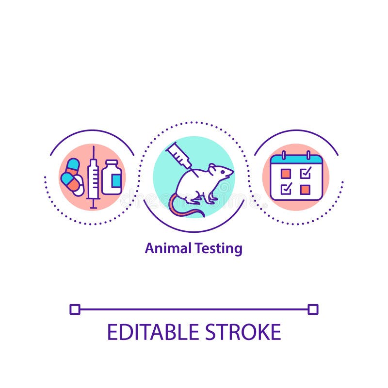 Animal Testing Concept Icon Stock Vector - Illustration of abstract ...