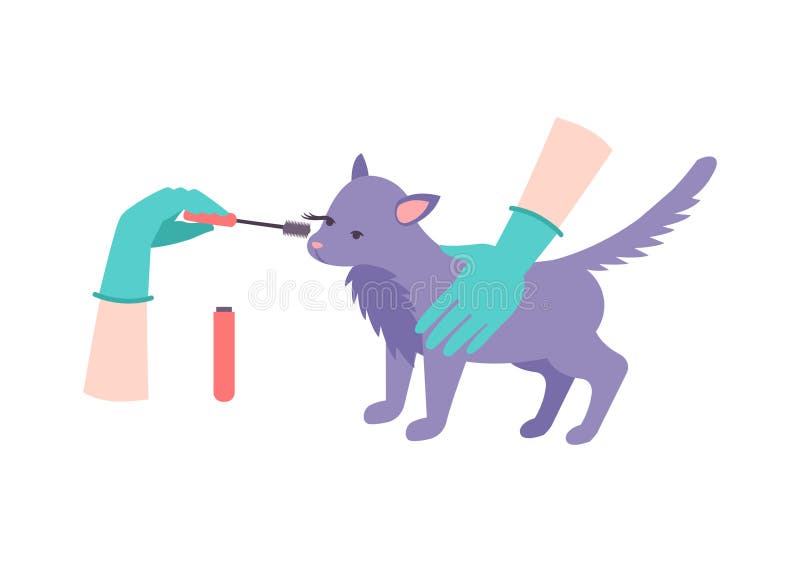 Animal Testing Illustration Stock Vector - Illustration of hair ...