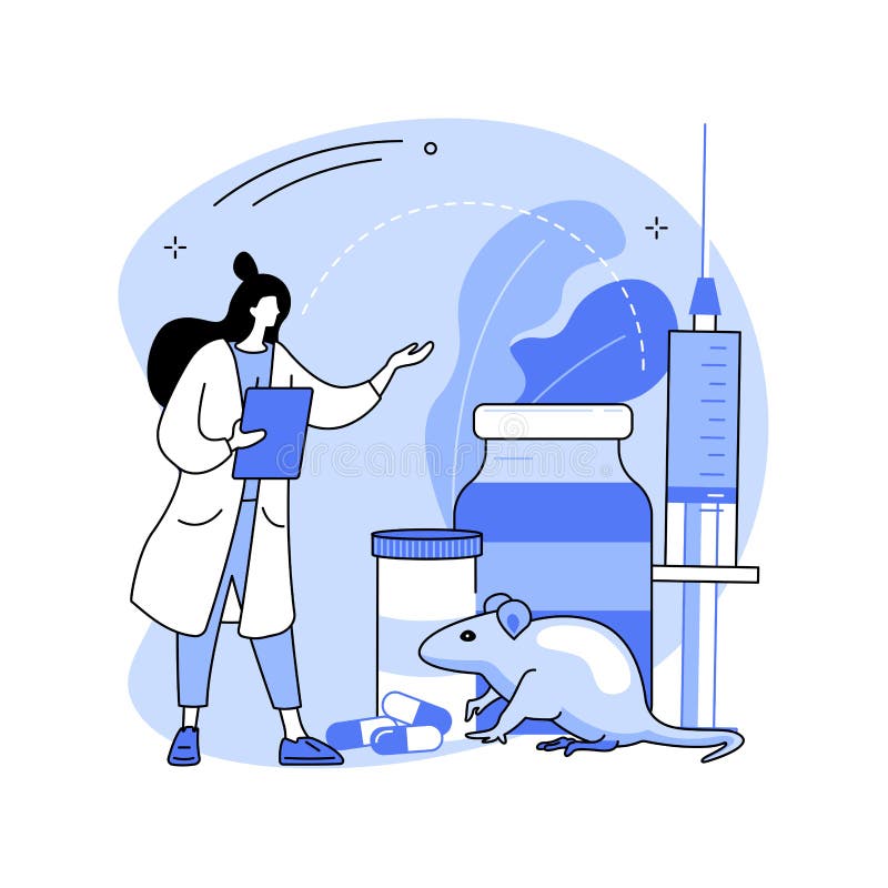 Animal Testing of Medicines Abstract Concept Vector Illustration. Stock ...