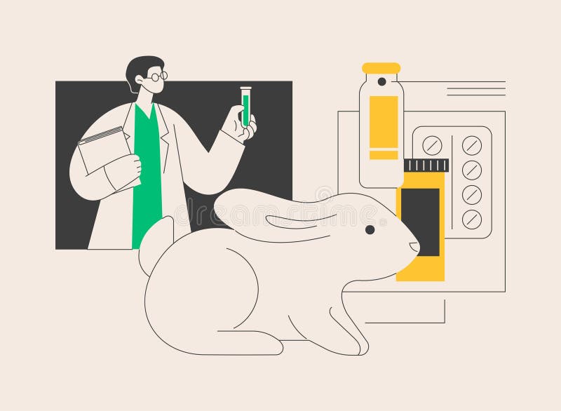 Animal Testing of Medicines Abstract Concept Vector Illustration. Stock ...