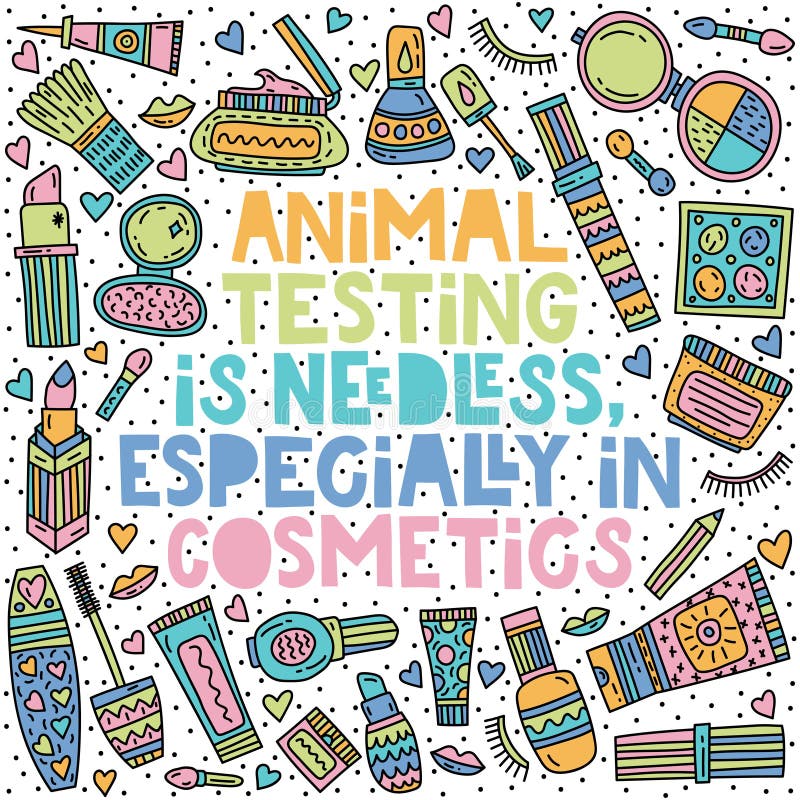 Animal Testing is Needless, Especially in Cosmetics Stock Vector ...