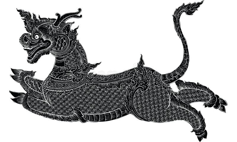 Animal in Thai Tradition Painting,Thai Tattoo, Vector Stock Vector ...