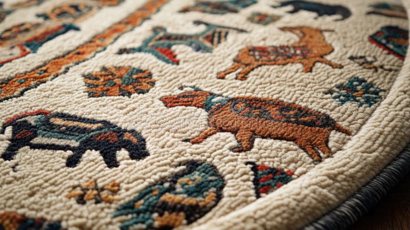 Animal Themed Rug stock image. Image of elephant, decorative - 359894829