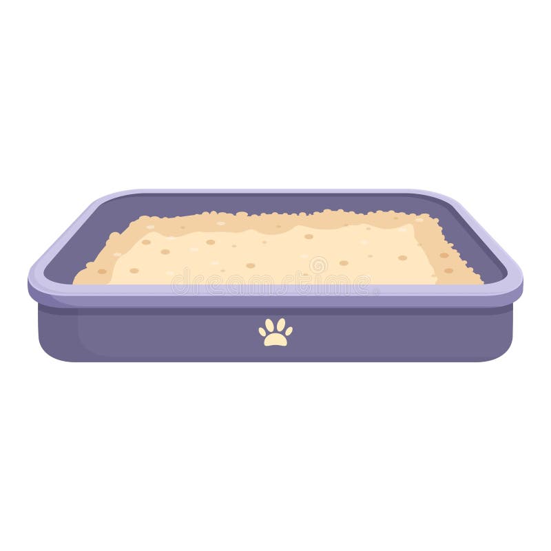 Animal Toilet Tray Icon Cartoon . Animal Box Stock Illustration ...