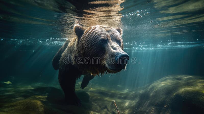Animal under water stock illustration. Illustration of river - 277386435