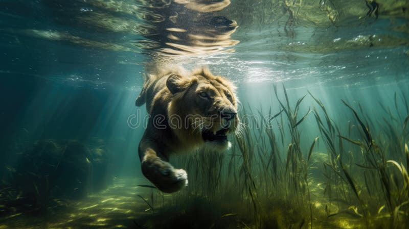 Animal under water stock illustration. Illustration of carnivore ...