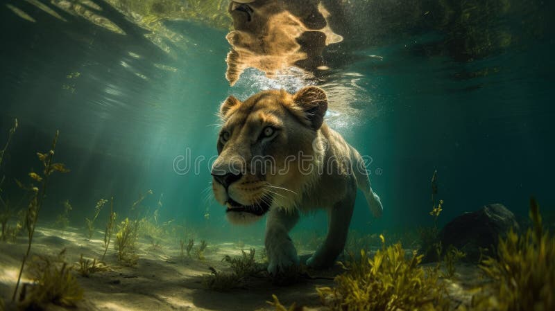Animal under water stock illustration. Illustration of underwater ...