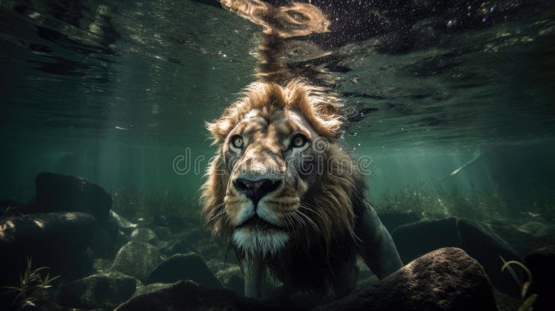 Animal under water stock illustration. Illustration of wildlife - 277386586