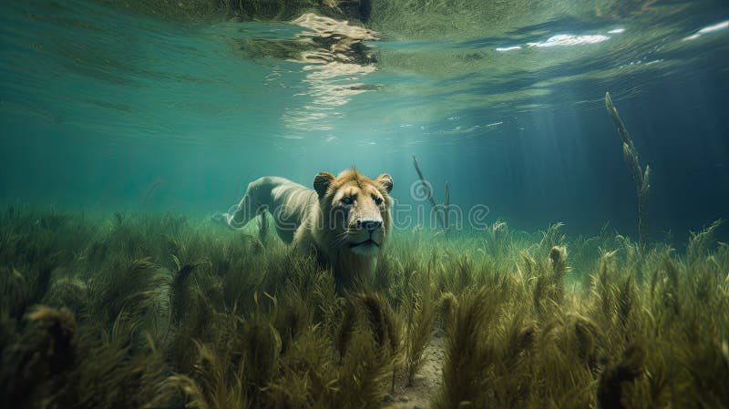 Animal under water stock illustration. Illustration of dangerous ...