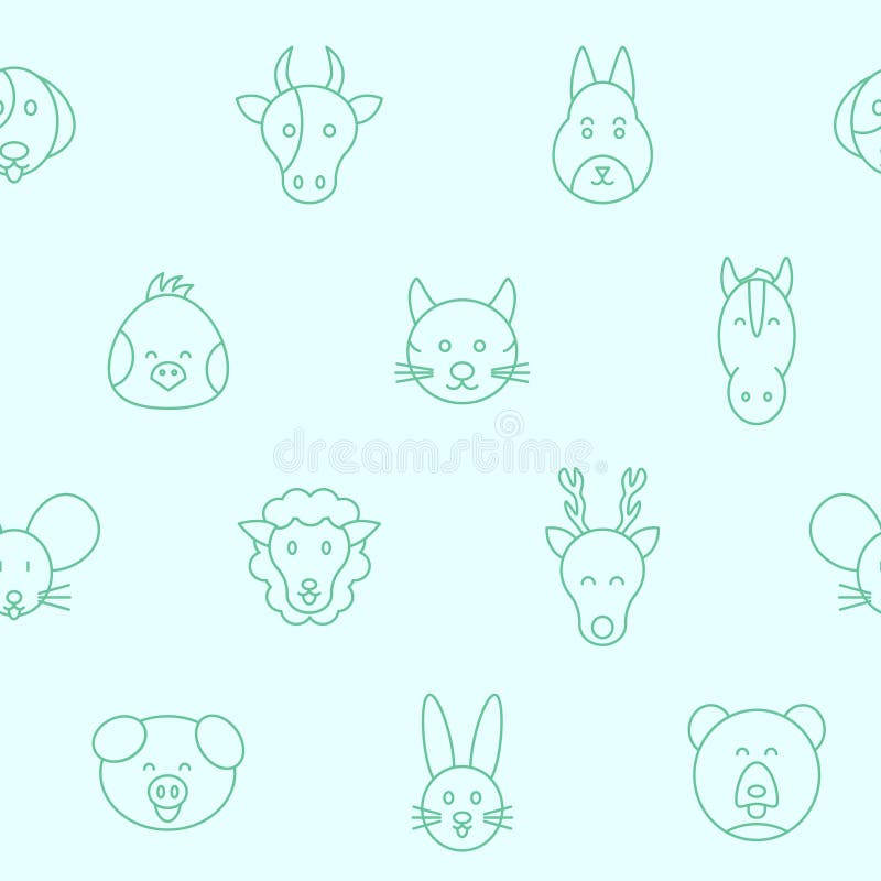 Animal background 02-06 stock vector. Illustration of farm - 207810895