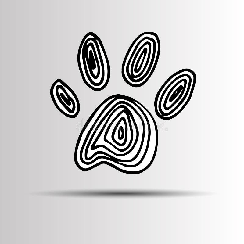 Animal Vector Print Paw Foot Shape Illustration Stock Vector ...