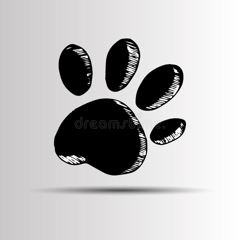 Animal Vector Print Paw Foot Shape Illustration Stock Vector ...