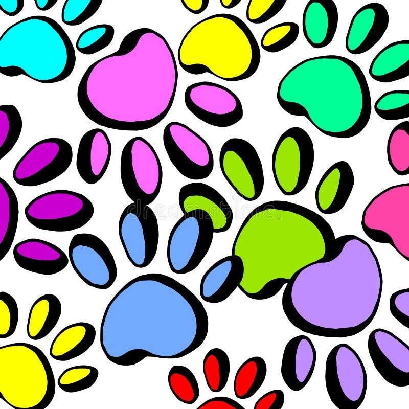 Animal Vector Print Paw Foot Shape Illustration Stock Vector ...