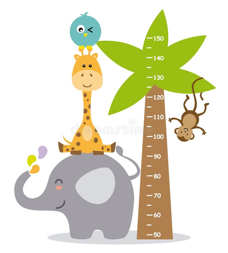 Animal wall meter stock vector. Illustration of measure - 92608693