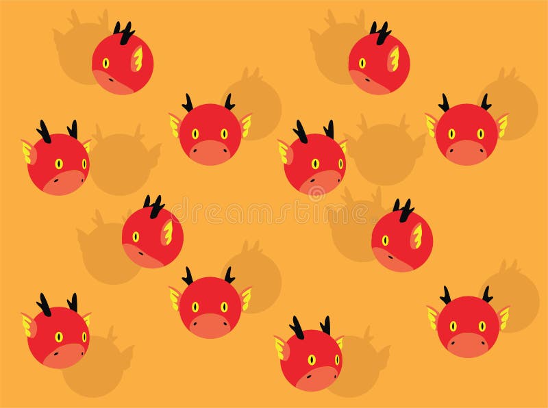 Animal Animation 3d Head Ball Dragon Seamless Background Stock Vector ...